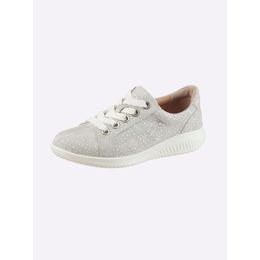Schn&uuml;rschuh Jomos, Damen, Gr. 36, champagner, Veloursleder, Schuhe Schn&uuml;rschuh