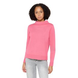 Strickpullover Betty Barclay "Damen mit Stehkragen", Damen, Gr. 40, pink, Strick, Obermaterial: 55% Viskose, 30% Polyester, 15% Polyamid, Basic, gerade normal, Pullover Strickpullover