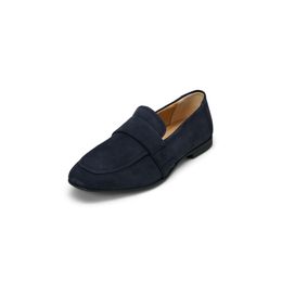 Marc O'Polo Loafer MARC O'POLO "aus weichem Velours-Rindleder", Damen, Gr. 37, true navy, Obermaterial: 100% Leder (Ziege), unifarben, Schuhe Loafer