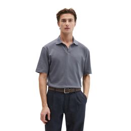 Marc O'Polo Poloshirt MARC O'POLO "aus Baumwoll-Leinen-Mix", Herren, Gr. 3XL, grau (faded blau), Obermaterial: 80% Baumwolle, 20% Leinen, unifarben, regular fit, Shirts