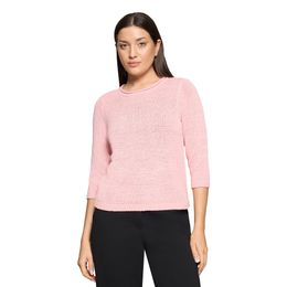 Strickpullover Betty Barclay "Damen mit 3/4 Arm", Damen, Gr. 44, pink dolphin, Strick, Obermaterial: 65% Polyacryl, 35% Polyamid, Basic, gerade normal, Rundhals, Pullover Strickpullover
