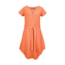 G.I.G.A. by Killtec Sommerkleid "GS 30 WMN DRSS", Damen, Gr. 38, Normalgr&ouml;&szlig;en, apricot, Obermaterial: 65% Polyester, 30% Baumwolle, 5% Elasthan, G.I.G.A. DX BY KILLTEC, Kleider Sommerkleid, Weiches Sommerkleid mit Bindeg&uuml;rtel und asymetrischem Saum