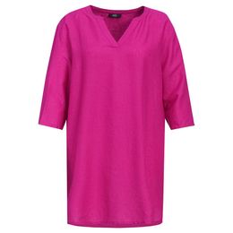Gina Benotti Damen Leinen-Longbluse mit V-Ausschnitt