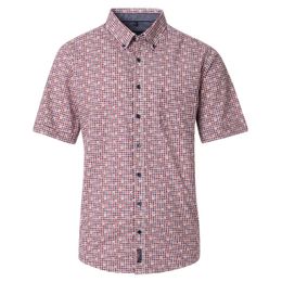Kurzarmhemd Casamoda "Casamoda Freizeithemd Kurzarm Print", Herren, Gr. XXL, Normalgr&ouml;&szlig;en, rot, 100% Baumwolle, bedruckt, l&auml;ssig geschnitten, Hemden