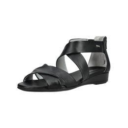 Riemchensandale Nero Giardini "Nero Giardini Sandalen Leder", Damen, Gr. 38, schwarz, Leder, Schuhe Riemchensandale