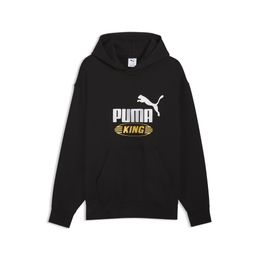 Kapuzenpullover Puma "FUTURE.Puma.ARCHIVE King Relaxed Hoodie Erwachsene", Herren, Gr. L, schwarz, Obermaterial: 100% Baumwolle. &Auml;rmelbund: 4% Elasthan, 96% Baumwolle. Oberer Bund: 4% Elasthan, 96% Baumwolle, relaxed fit, Pullover Kapuzenpullover