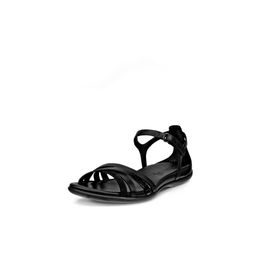 Sandale Ecco "FLASH X-STRAP", Damen, Gr. 38, schwarz, Leder, unifarben, Schuhe Sandale, Sommerschuh, Urlaubsschuh, Riemchensandale mit Klettverschluss