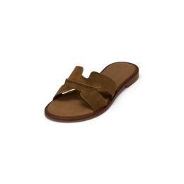 Marc O'Polo Sandale MARC O'POLO "mit modernen Cut-Outs", Damen, Gr. 38, braun (schwarz braun), Obermaterial: 100% Leder, unifarben, Schuhe Sandale