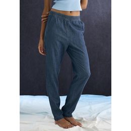 H.I.S. H.I.S Jogger Pants blau Gr. 32/34 f&uuml;r Damen. Bequem. Nachhaltig.