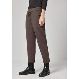Stoffhose Street One, Damen, Gr. 44, L&auml;nge 28, molten earth, Stoff, 50% Polyester, 46% Baumwolle, 4% Elasthan, unifarben, loose fit kn&ouml;chelfrei, Hosen Stoffhose, im Loose Fit