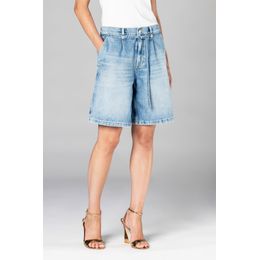 JOOP! Bermudas JOOP JEANS "Eike", Damen, Gr. 30, N-Gr, medium blau, Denim/Jeans, Obermaterial: 100% Baumwolle, gerade kniefrei, Hosen Bermudas, mit filigranen Tailleng&uuml;rtel
