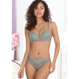 Lascana Stringpanty kornblumenblau Gr. 40/42 f&uuml;r Damen. Mit Spitze. Figurbetont