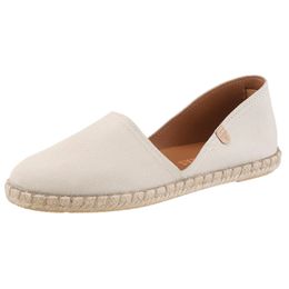Espadrille VERBENAS, Damen, Gr. 35, wei&szlig;, Veloursleder, unifarben, Schuhe Espadrille, Strandschuh, Sommerschuh, Loafer aus Veloursleder