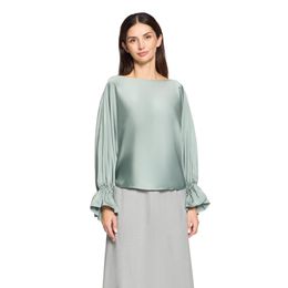 Satinbluse Betty Barclay "Damen mit U-Boot-Ausschnitt", Damen, Gr. 42, chinois gr&uuml;n, Satin, Obermaterial: 100% Polyester, figurumspielend normal, Rundhals, Blusen