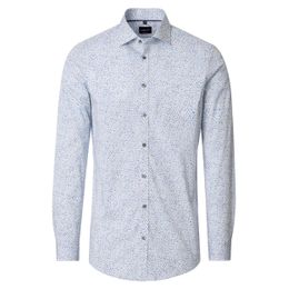 Businesshemd Venti "Venti Businesshemd Print", Herren, Gr. 42, Normalgr&ouml;&szlig;en, blau, 97% Baumwolle, 3% Elasthan, bedruckt, sehr figurbetont, Hemden