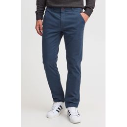 Chinohose Blend "BHKainz", Herren, Gr. 32, L&auml;nge 34, blau (navy), Web, 98% Baumwolle, 2% Elasthan, unifarben, regular fit lang, Hosen Chinohose, Stoffhose mit G&uuml;rtelschlaufen und Leder-Details - Regular Fit