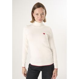 Rollkragenpullover FELIX HARDY "Rollkragenpullover", Damen, Gr. M, ecru, 100% Baumwolle, Pullover Rollkragenpullover