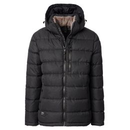 Steppjacke Casamoda "Casamoda Steppjacke mit Kapuze uni", Herren, Gr. XL, dunkelgrau, 100% Polyester, Jacken Steppjacke