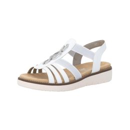 Riemchensandale Remonte "Remonte Sandalen Lederimitat", Damen, Gr. 37, wei&szlig;, Lederimitat, Schuhe Riemchensandale