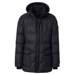 Steppjacke Casamoda "Casamoda Steppjacke mit Kapuze uni", Herren, Gr. L, grauschwarz, 100% Polyester, Jacken Steppjacke
