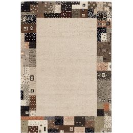 Wollteppich OCI DIE TEPPICHMARKE "Lexis Jeran" Gr. 2, beige (natur), B:80cm H:9mm L:150cm, Viskose, Wolle, Teppiche, Wollteppich, Naturfaser,Wohnzimmer