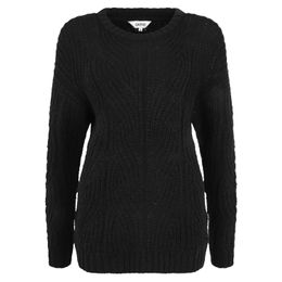 Longpullover oxmo "Pullover OXChiara", Herren, Gr. M, schwarz, Obermaterial: 70% Polyester Pol. recyc.. 20% Polyamid PA. 10% Wolle WO., Pullover Longpullover