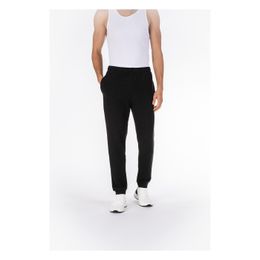 Sweathose LPO "Herren Jogginghose Dietz", Herren, Gr. L, Normalgr&ouml;&szlig;en, schwarz, 50% Viskose, 45% Polyester, 5% Elasthan, Hosen Sweathose
