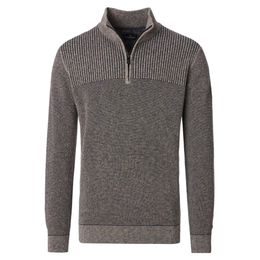 Troyer Casamoda "Casamoda Stricktroyer uni", Herren, Gr. XL, braun, 100% Baumwolle, Pullover Troyer
