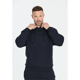 Kapuzensweatshirt NOU "Regent V2", Herren, Gr. L, dunkelblau, schwarz, 60% Baumwolle, 40% Polyester, unifarben, normal, ohne Ausschnitt, Sweatshirts, Schmucklos