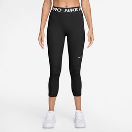 Trainingstights Nike "W NP DF 365 MR TIGHT USM", Damen, Gr. L, N-Gr, schwarz, wei&szlig;, Obermaterial: 78% Polyester, 22% Elasthan, Hosen, schnell trocknendes Material, atmungsaktiv, leicht und dehnbar