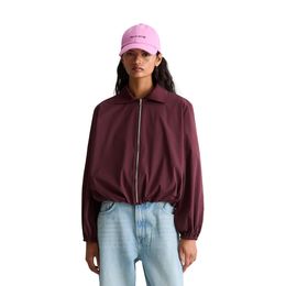 Marc O'Polo Outdoorjacke MARC O'POLO DENIM "aus Organic-Cotton-Mix-Stretch", Gr. L, merlot rot, Obermaterial: 68% Baumwolle, 27% Polyester, 5% Elasthan; Futter: 100% Viskose, unifarben, Jacken Outdoorjacke