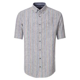 Kurzarmhemd Casamoda "Casamoda Leinenhemd Kurzarm gestreift", Herren, Gr. XXL, Normalgr&ouml;&szlig;en, blau, 50% Leinen, 50% Baumwolle, gestreift, l&auml;ssig geschnitten, Hemden