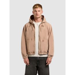 Blouson Khujo "DARREL", Herren, Gr. L, toffee braun, Canvas, 100% Baumwolle, regular fit, eingesetzt elastischer Bund mit Gummizug, Jacken Blouson