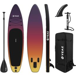 Inflatable SUP-Board YEAZ "SUP Board und Kit SUNSET BEACH - EXOTRACE - SET", lila, Wassersportboards