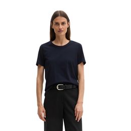 Marc O'Polo T-Shirt MARC O'POLO "aus Organic Cotton SIngle Jersey", Damen, Gr. L, blau (maniac midnight), Obermaterial: 100% Baumwolle, unifarben, Basic, Basic, Rundhals, Shirts T-Shirt