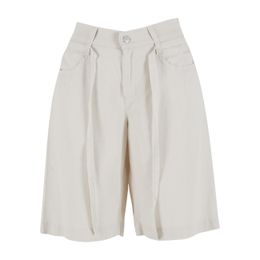 Shorts AENGELS "AENGELS Wide Leg Short Belt", Damen, Gr. 34, Normalgr&ouml;&szlig;en, beige (soft beige), 100% Baumwolle, unifarben, loose fit, Hosen Shorts