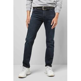 5-Pocket-Jeans MEYER "M5 Regular", Herren, Gr. 34, L&auml;nge 34, blau (dunkelblau), 98% Baumwolle, 2% Elasthan, unifarben, Basic, regular fit lang, Jeans 5-Pocket-Jeans, M5 Regular im Five Pocket Style