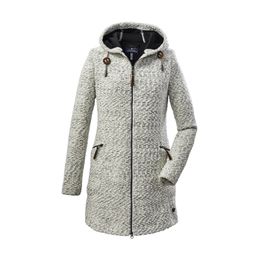 G.I.G.A. by Killtec Fleecejacke "GW 444 WMN PRK", Damen, Gr. 36, beige (naturwei&szlig;), Oberseite: 70% Polyester, 30% Baumwolle;R&uuml;ckseite: 100% Polyester, G.I.G.A. DX BY KILLTEC, Jacken Fleecejacke, W&auml;rmender Strickparka mit Kapuze, 2-Wege-Rei&szlig;verschluss, Taschen