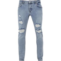 Bequeme Jeans 2Y Premium "2Y Premium Herren 2Y Destroyed Skinny Fit Jeans", Damen, Gr. 31, Normalgr&ouml;&szlig;en, blau, 97% Baumwolle, 3% Elasthan, unifarben, Jeans