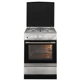 Amica Gas-Standherd "SHGG 11668 E", Energieeffizienz: A (A+++-D), silber (edelstahlfarben), Herdsets, Klassisches Kochen mit direkter Gasflamme und vertrauter Bedienung