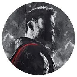 Fototapete Komar "Vlies selbstklebend - Avengers Painting Thor - Gr&ouml;&szlig;e 125 x 125 cm", bunt (rot, grau, wei&szlig;, schwarz), B:125m L:125m, Vlies, Tapeten, Kinderzimmer