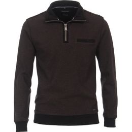 Sweatshirt Casamoda "Casamoda Sweattroyer uni", Herren, Gr. 6XL, braun, 100% Baumwolle, Sweatshirts Sweatshirt