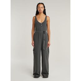 G-Star Raw Jumpsuit G-STAR "Overdyed Utility Loose Jumpsuit", Damen, Gr. L, Normalgr&ouml;&szlig;en, dk schwarz gd, Obermaterial: 100% Baumwolle, Overalls Jumpsuit