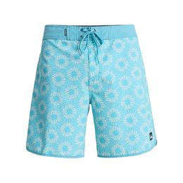 Boardshorts Quiksilver "Surfsilk Scallop 18", Herren, Gr. 28(XS), aqua ocean mayhem, Obermaterial: 88% Microfaser, 12% Elasthan;, Hosen