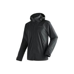 Regenjacke Maier Sports "Metor rec M", Herren, Gr. 60, schwarz, 100% Polyester, Jacken Regenjacke, Herren Jacke mit Kapuze, Windjacke wasserdicht atmungsaktiv, Reg. Fit