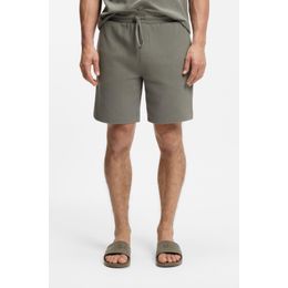 Pyjamashorts HUGO UNDERWEAR "Austin Short", Herren, Gr. XL (54), N-Gr, dunkelgr&uuml;n 306, Web, Obermaterial: 60% Baumwolle, 40% Polyester, normal lang, Hosen, mit Tunnelzug
