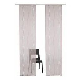 Schiebegardine OTTO HOME "Dimona" Gr. 2, grau (taupe), B:57cm H:175cm, Polyester, Polyester, Gardinen, 2-er Set, Fertiggardine, mit Befestigungszubeh&ouml;r, Wellen