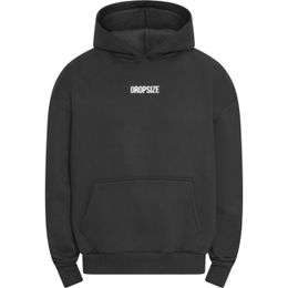 Kapuzenpullover DROPSIZE "Dropsize Herren Dropsize Heavy Oversize Fearless Hoodie", Herren, Gr. L, schwarz, 70% Baumwolle, 30% Polyester, mehrfarbig, oversize, ohne Ausschnitt, Pullover Kapuzenpullover