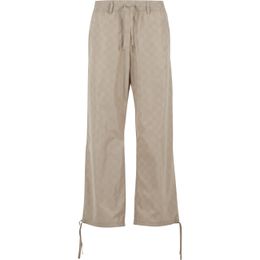 Stoffhose PEQUS "PEQUS PEQUS Aether Pin Parachute Pants", Damen, Gr. L, US-Gr&ouml;&szlig;en, humus, 99% Baumwolle, 1% Polyurethan, unifarben, normal, Hosen Stoffhose