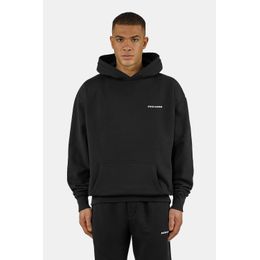 Kapuzensweatshirt Pegador "Logo Oversized Hoodie", Herren, Gr. XXL, washed schwarz, Sweatware, Obermaterial: 80% Baumwolle, 20% Polyester, unifarben, oversize normal, Rundhals, Rippb&uuml;ndchen, Sweatshirts, Baumwollmischung, oversize